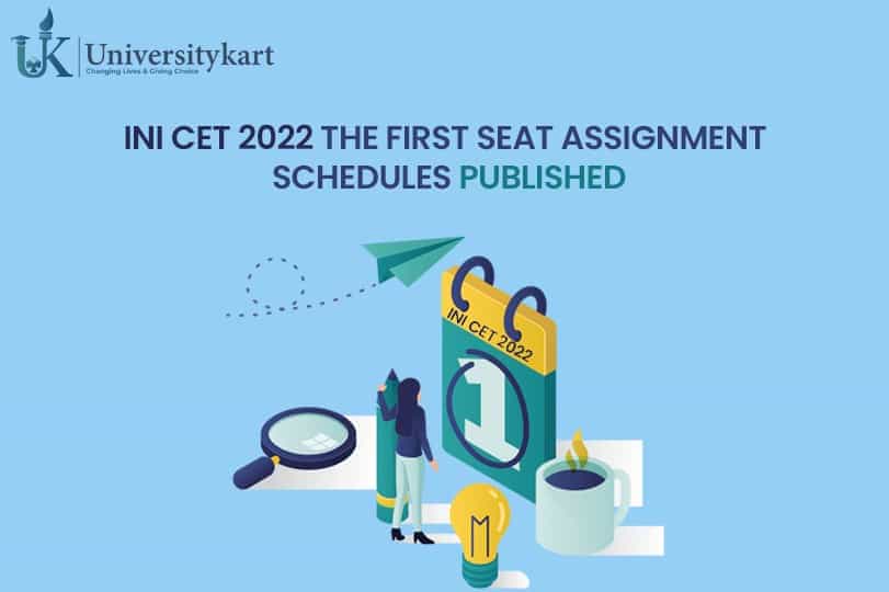INI CET 2022 The first seat assignment schedules published