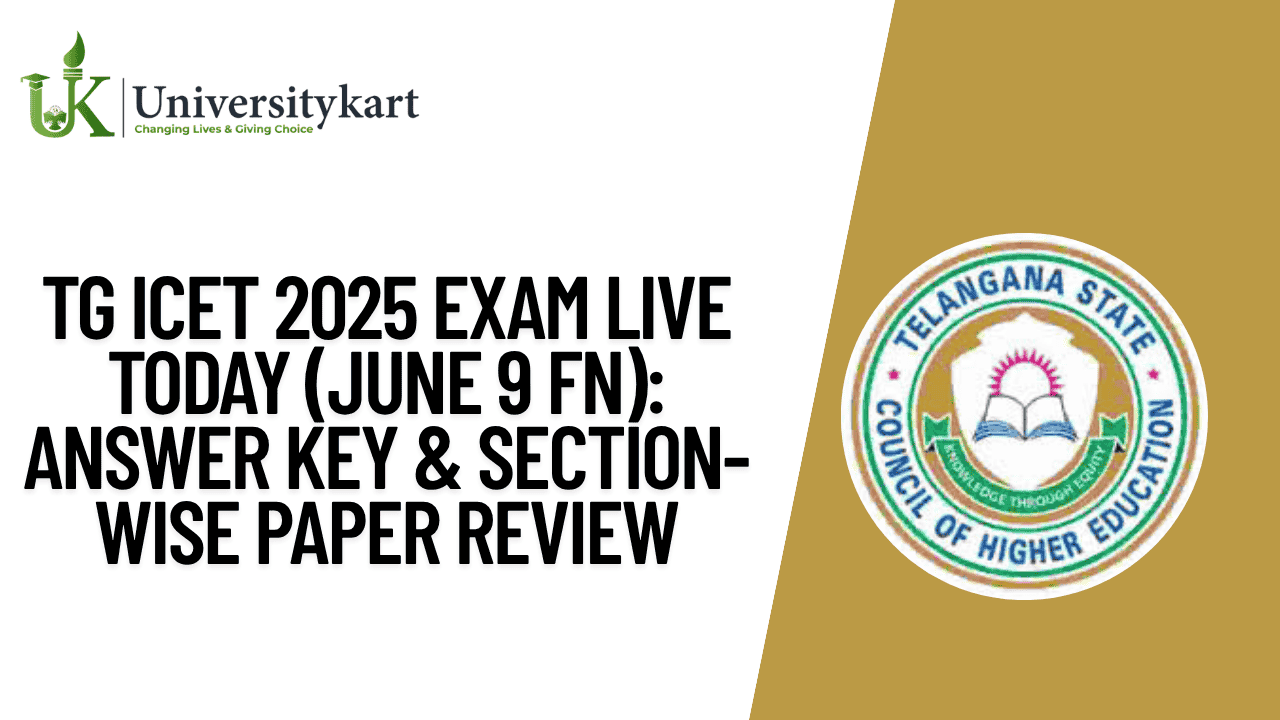 TG ICET 2025 Exam LIVE Today (June 9 FN): Answer Key & Section-wise ...