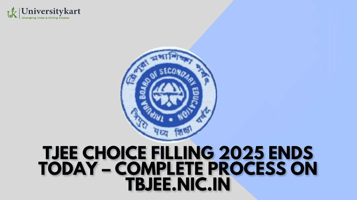 TJEE Choice Filling 2025 Ends Today – Complete Process on tbjee.nic.in